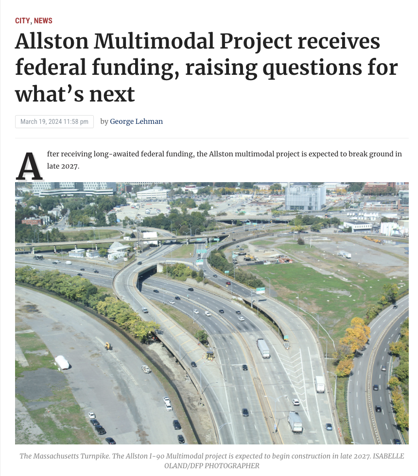 CRWA Comments on the Climate Implications of Allston Multimodal Project in Daily Free Press ...